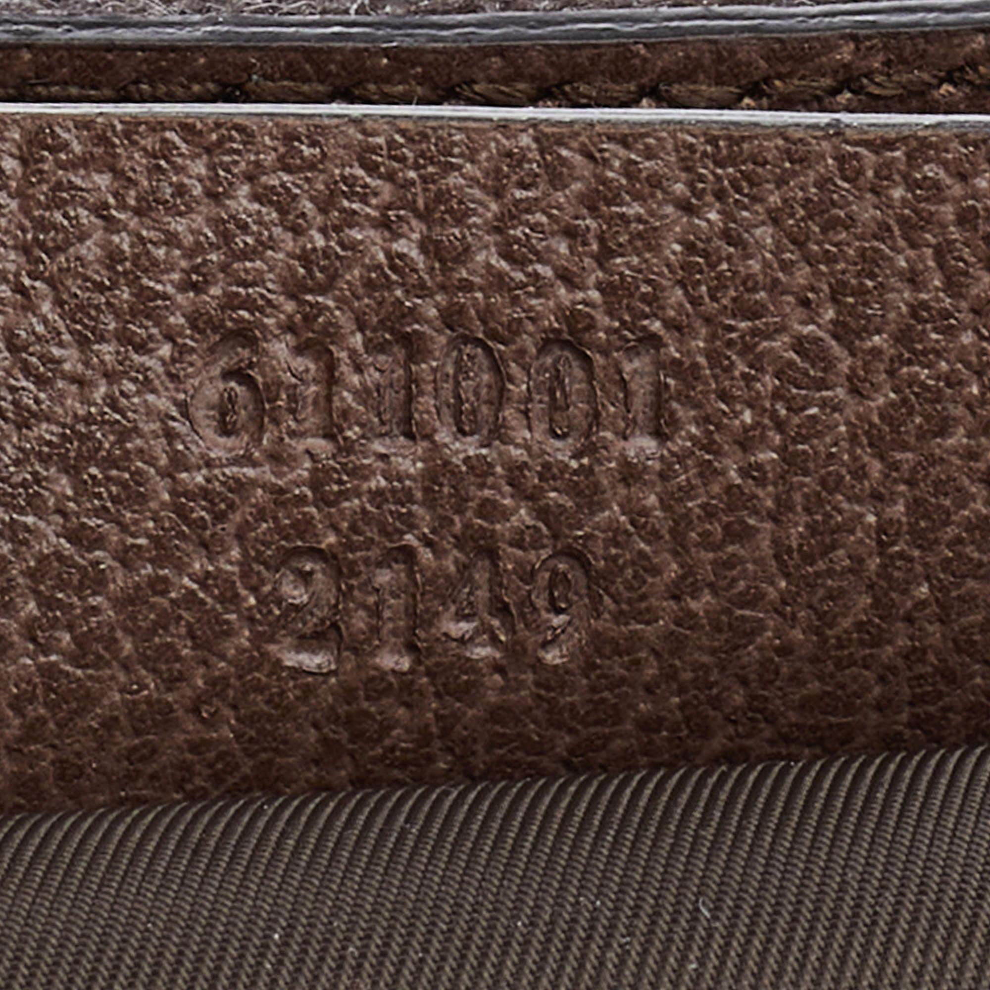 Gucci Beige/Brown GG Supreme Canvas And Leather Ophidia Cosmetic Bag at ...