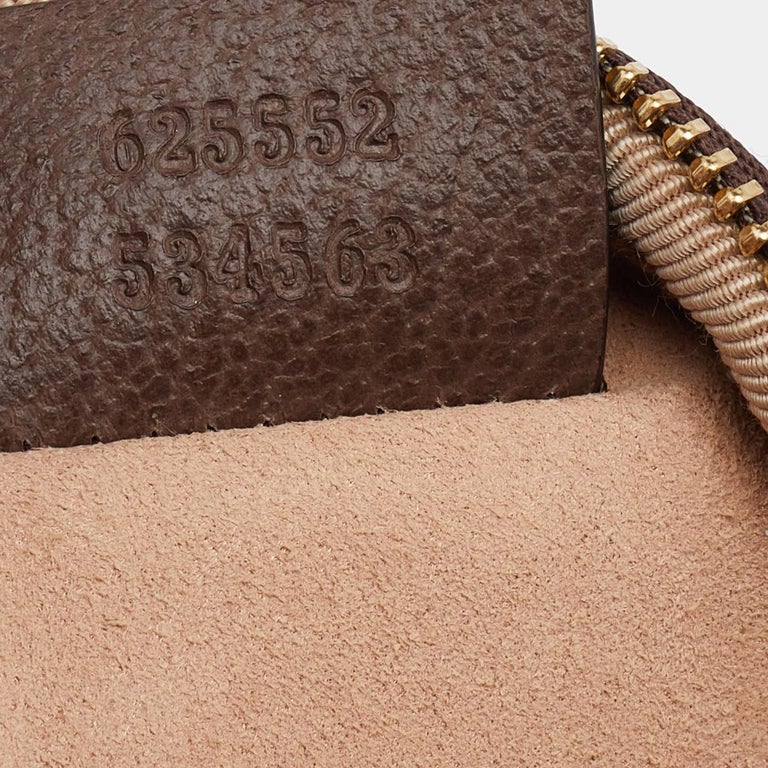 Gucci Beige/Brown GG Supreme Canvas And Leather Ophidia Round Coin Case ...