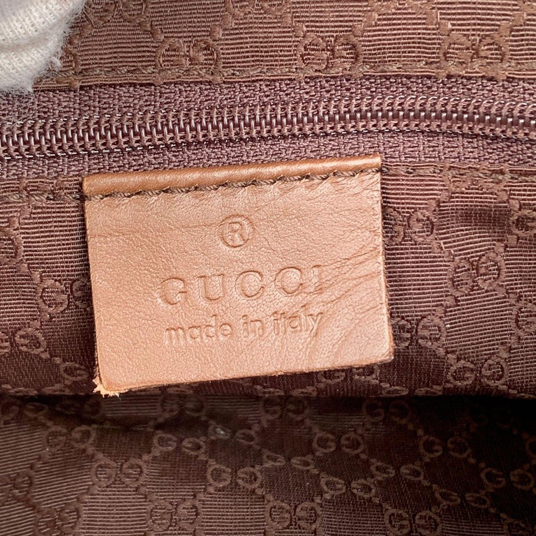 Gucci Beige Canvas Boston Bag Handbag with Striped Detail For Sale at ...