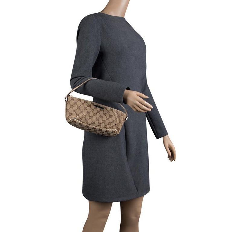 Gucci Beige GG Canvas Pochette For Sale at 1stDibs | gucci canvas ...
