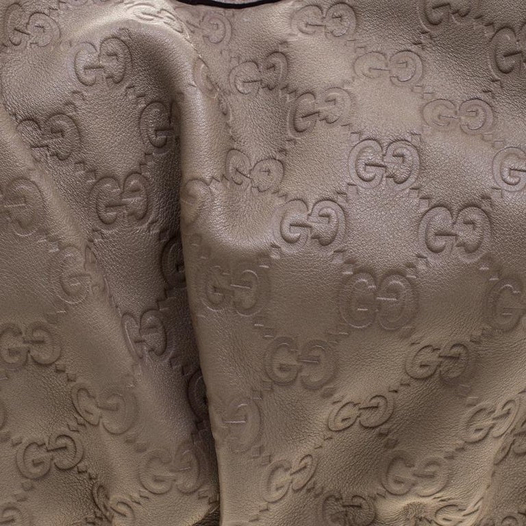 Gucci Beige Guccissima Leather Medium Jockey Hobo For Sale at 1stDibs
