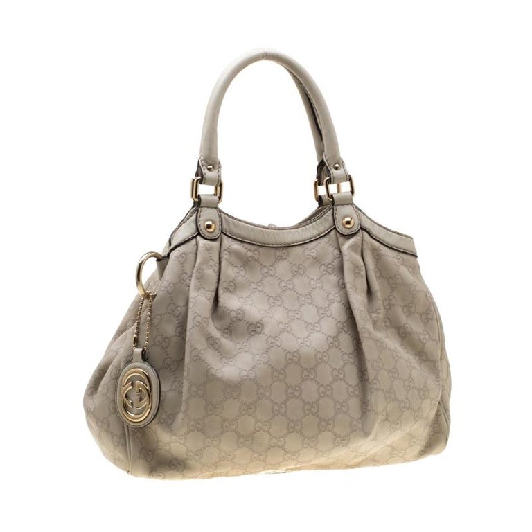 Gucci Beige Guccissima Leather Medium Sukey Tote For Sale at 1stDibs