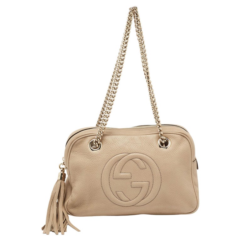 Gucci Beige Leather Soho Bag For Sale at 1stDibs