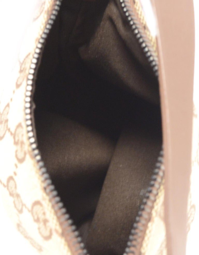 Gucci Beige Monogram Canvas Mini Handbag Bag For Sale at 1stDibs