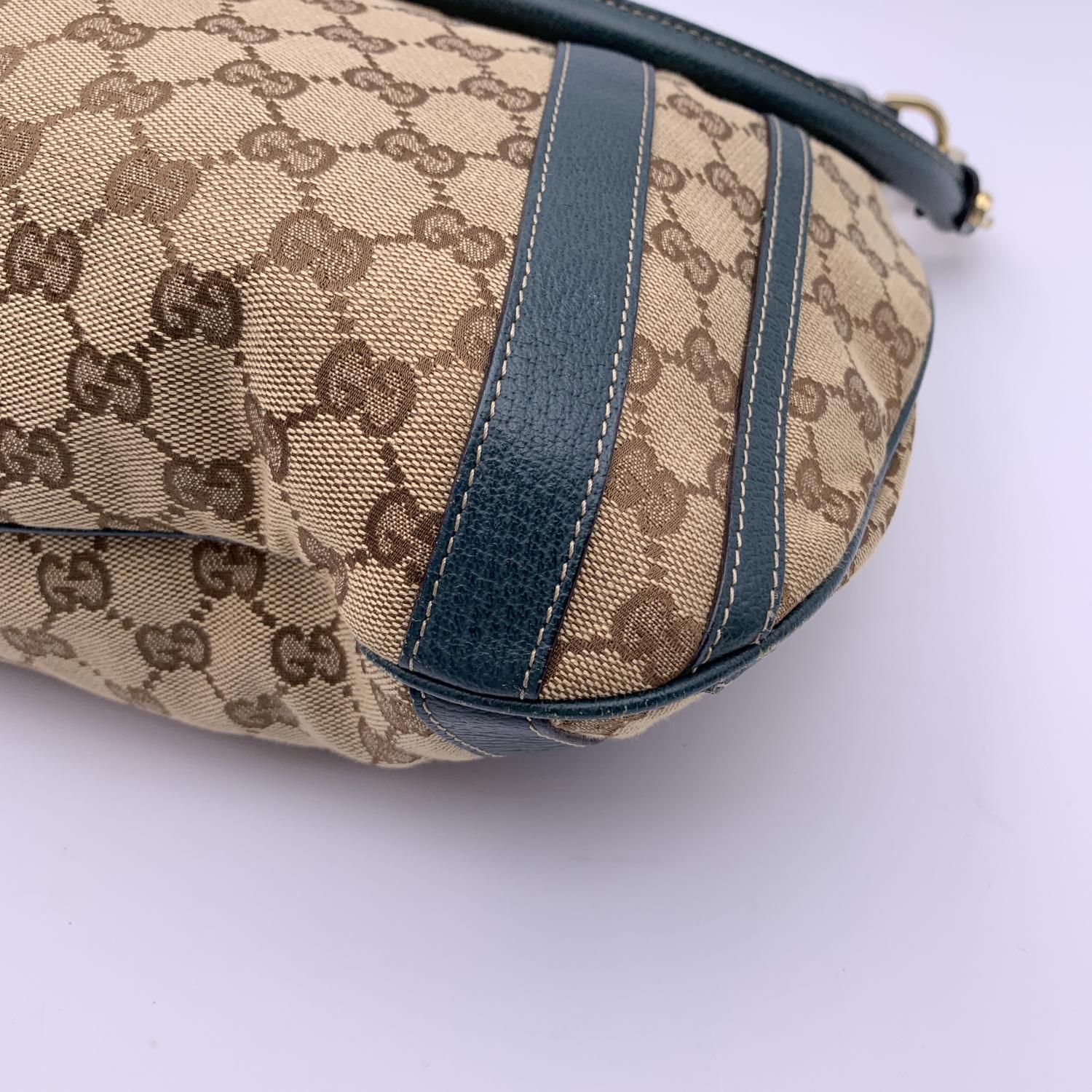 Gucci Beige Monogram Canvas Tote Shoulder Bag For Sale at 1stDibs