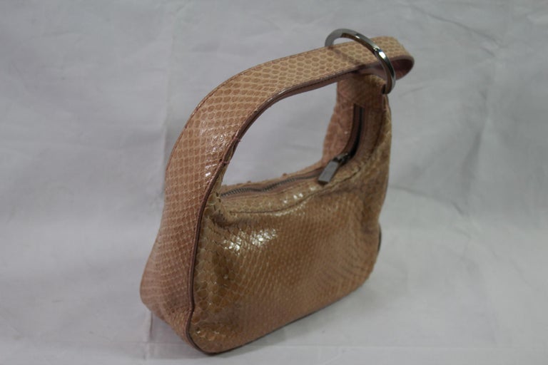Gucci Beige / Pink Mini Handbag in Python Leather at 1stDibs