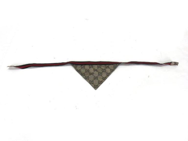 Gucci Beige ( Rare ) Triangle Bandeau Twilly Scarf 224390 at 1stDibs ...