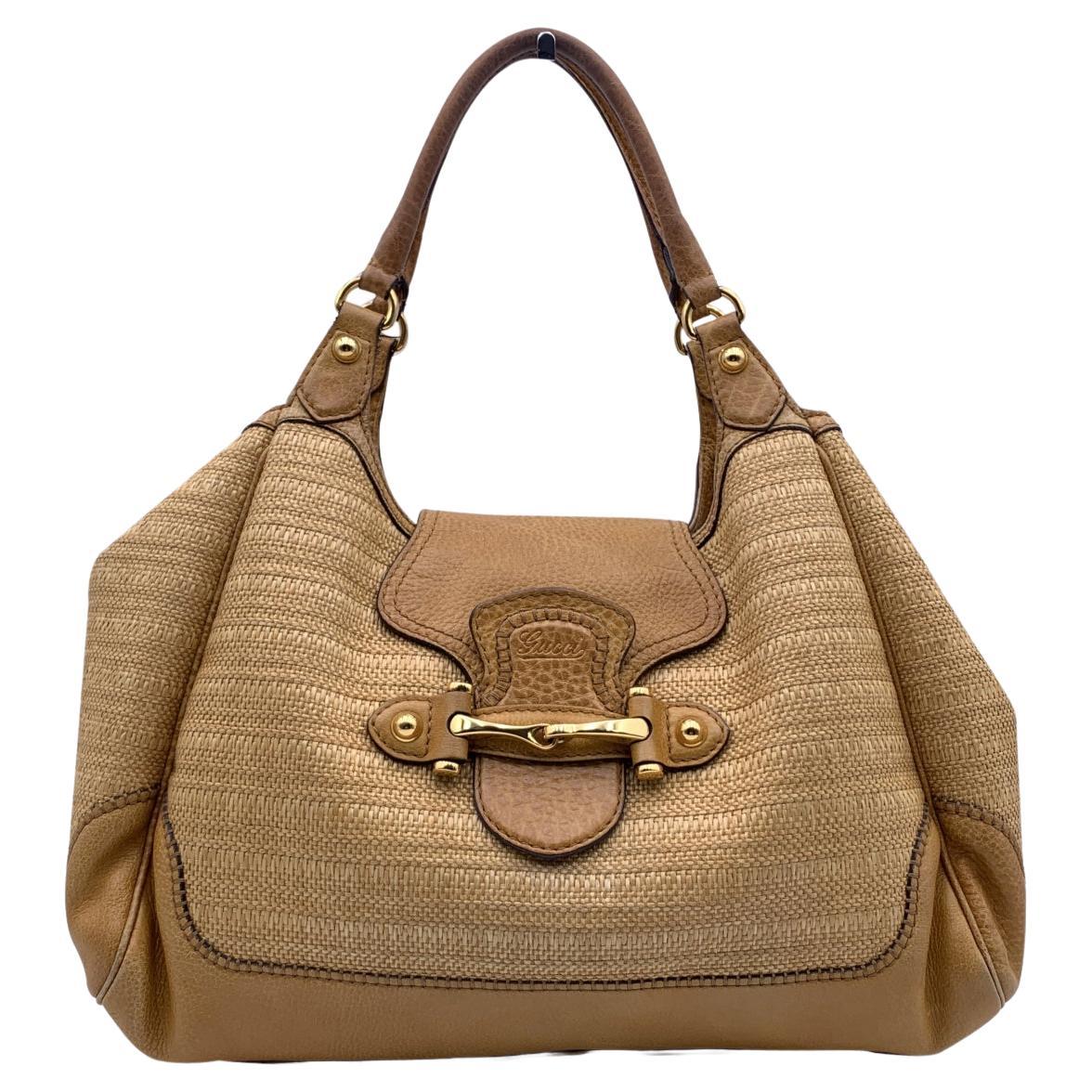 GUCCI Italian RARE VINTAGE Black CROCODILE Tote HANDBAG Purse w/ LAPIS ...