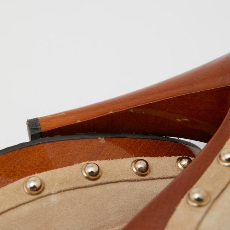 Gucci Beige Suede Bamboo Tassel Loafer Slingback Clogs Size 37.5 For ...