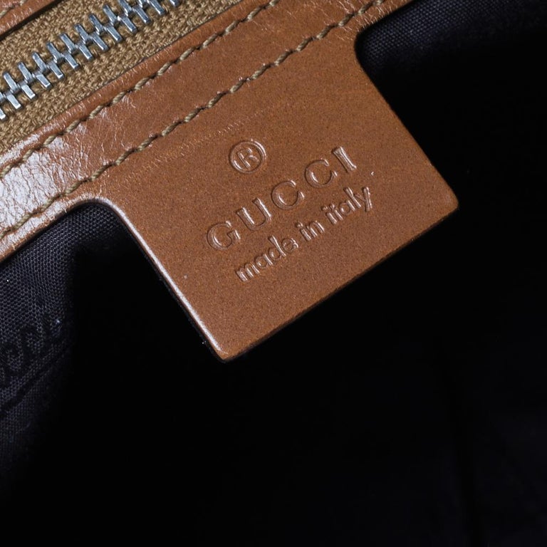 Gucci Beige/Tan GG Canvas and Leather Large GG Twins Hobo at 1stDibs