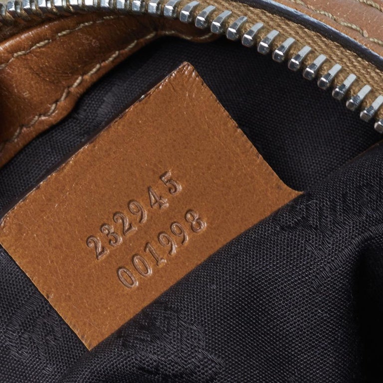 Gucci Beige/Tan GG Canvas and Leather Large GG Twins Hobo at 1stDibs