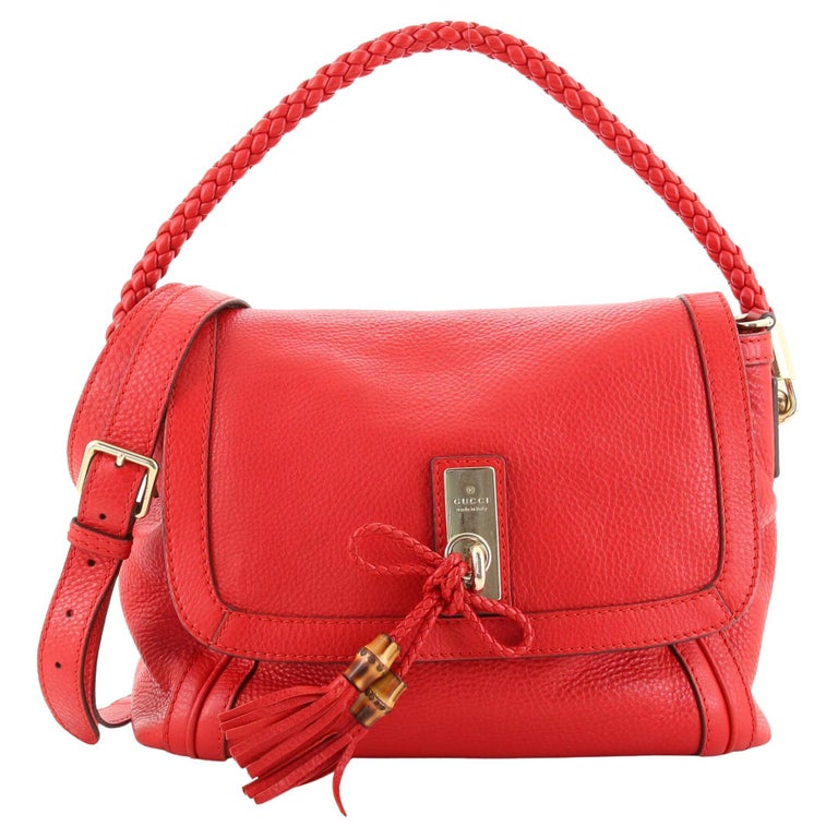 Gucci Bella Flap Shoulder Bag Leather Medium For Sale at 1stDibs