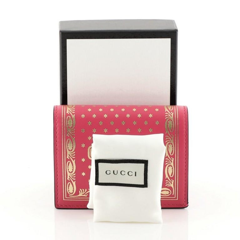 Gucci Bifold Wallet Limited Edition Printed Leather at 1stDibs