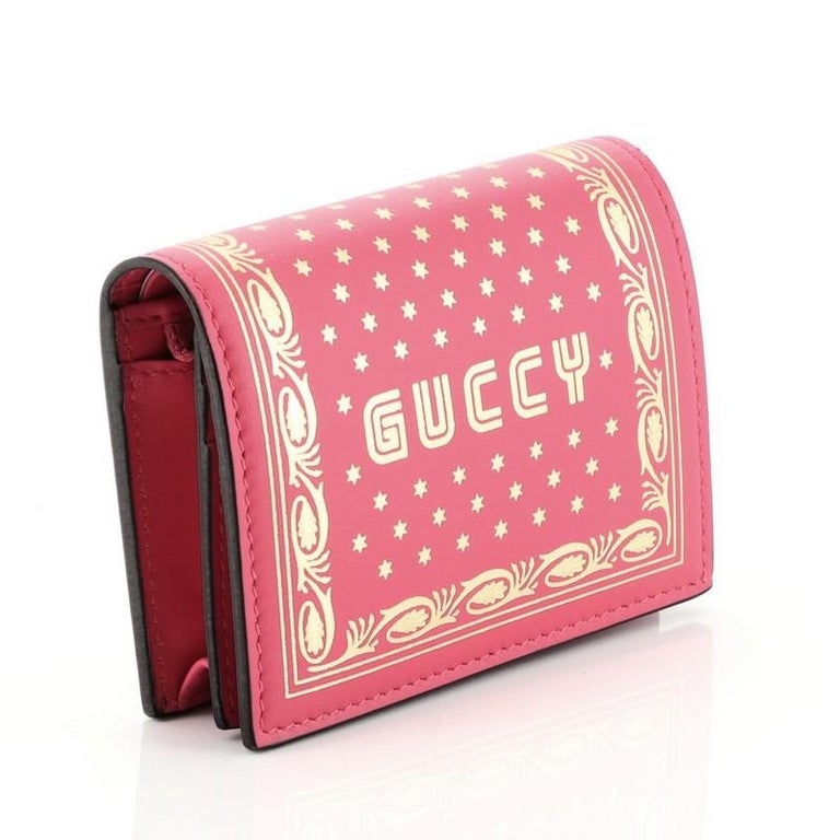 Gucci Bifold Wallet Limited Edition Printed Leather at 1stDibs