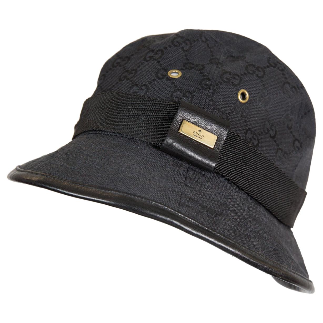 Vintage Gucci fine black straw wide brim hat 1960s at 1stdibs