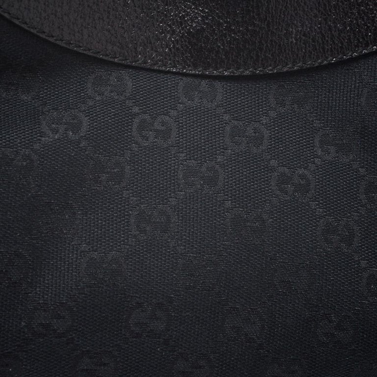 Gucci Black GG Canvas and Leather Charmy Shoulder Bag at 1stDibs
