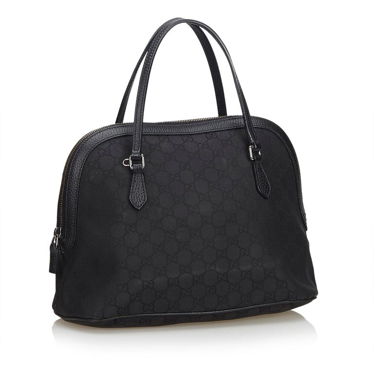 Gucci Black GG Medium Dome Satchel at 1stDibs