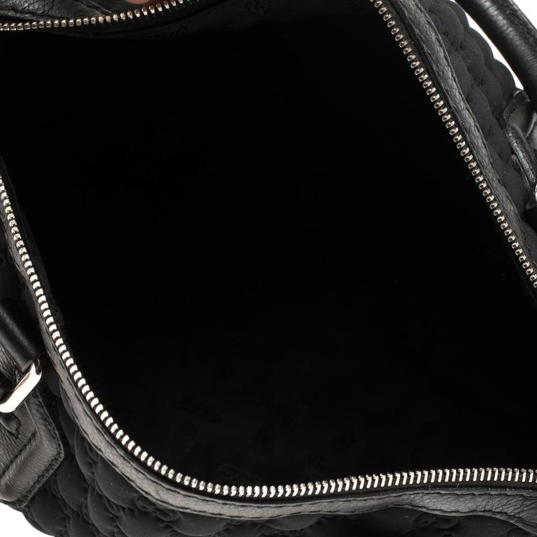 Gucci Black GG Neoprene and Leather Medium Techno Tag Boston Bag at ...