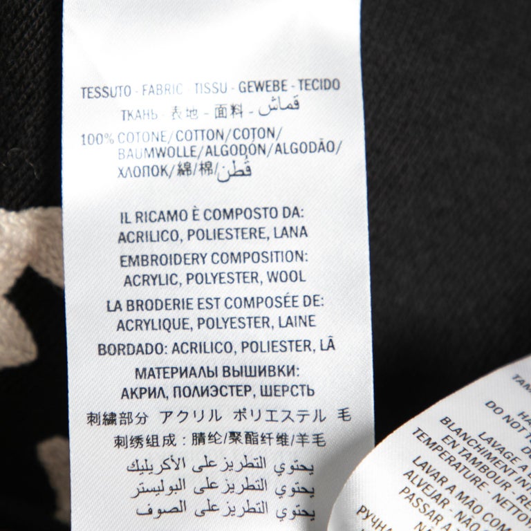 Gucci Black Guccify Wolf Embroidered Cotton Long Sleeve Hoodie M For ...