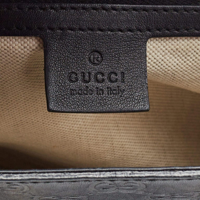 Gucci Black Guccissima Leather Large Emily Chain Shoulder Bag For Sale ...