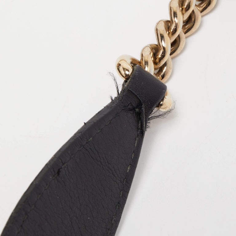 Gucci Black Guccissima Leather Medium Emily Chain Shoulder Bag For Sale ...