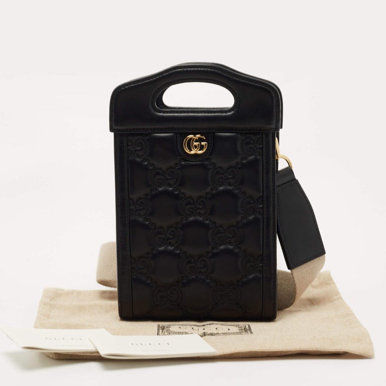 Gucci Black Guccissima Leather Mini Cut Out Handle Crossbody Bag For ...