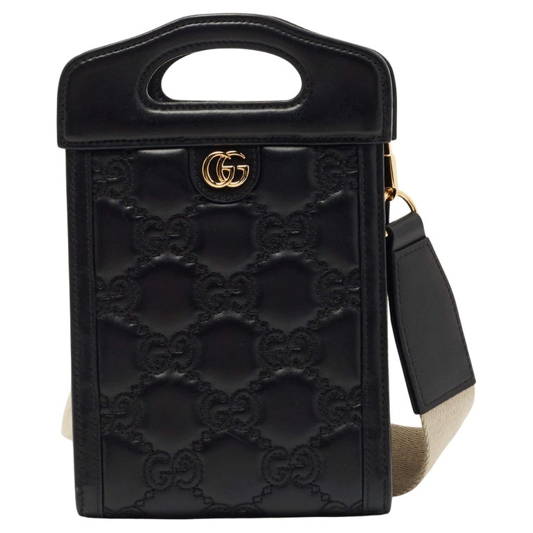Gucci Black Guccissima Leather Mini Cut Out Handle Crossbody Bag For ...