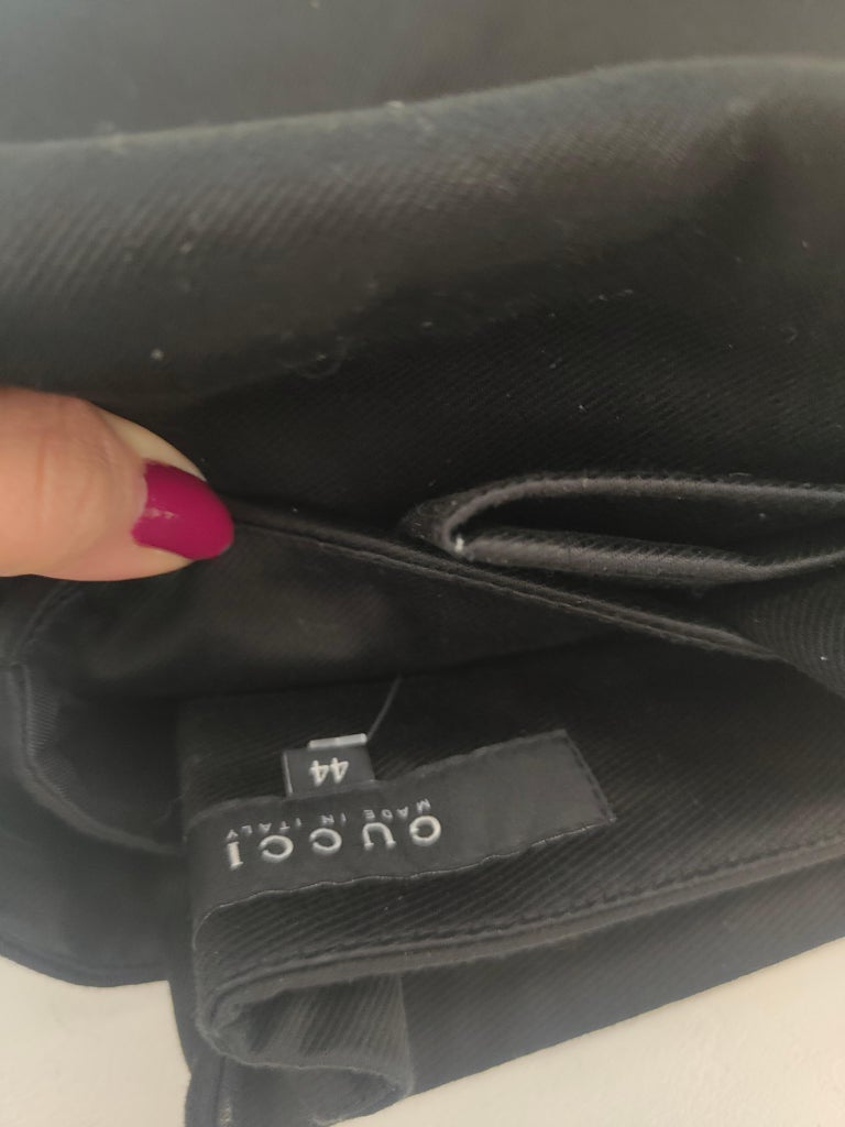 Gucci black horsebit pants For Sale at 1stDibs