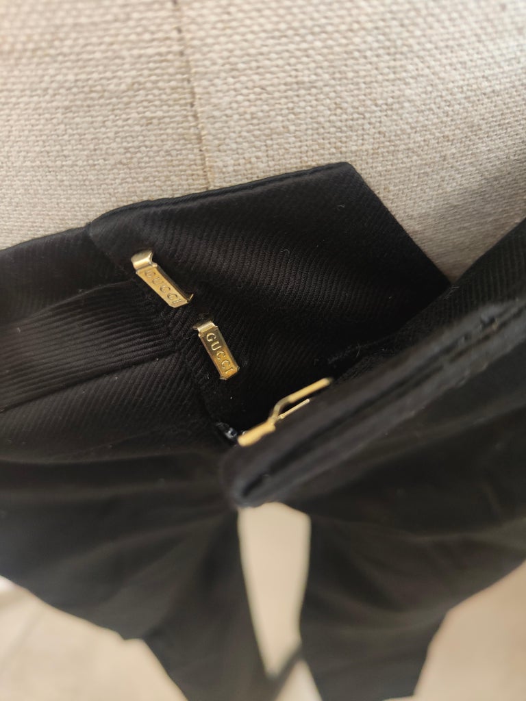 Gucci black horsebit pants For Sale at 1stDibs