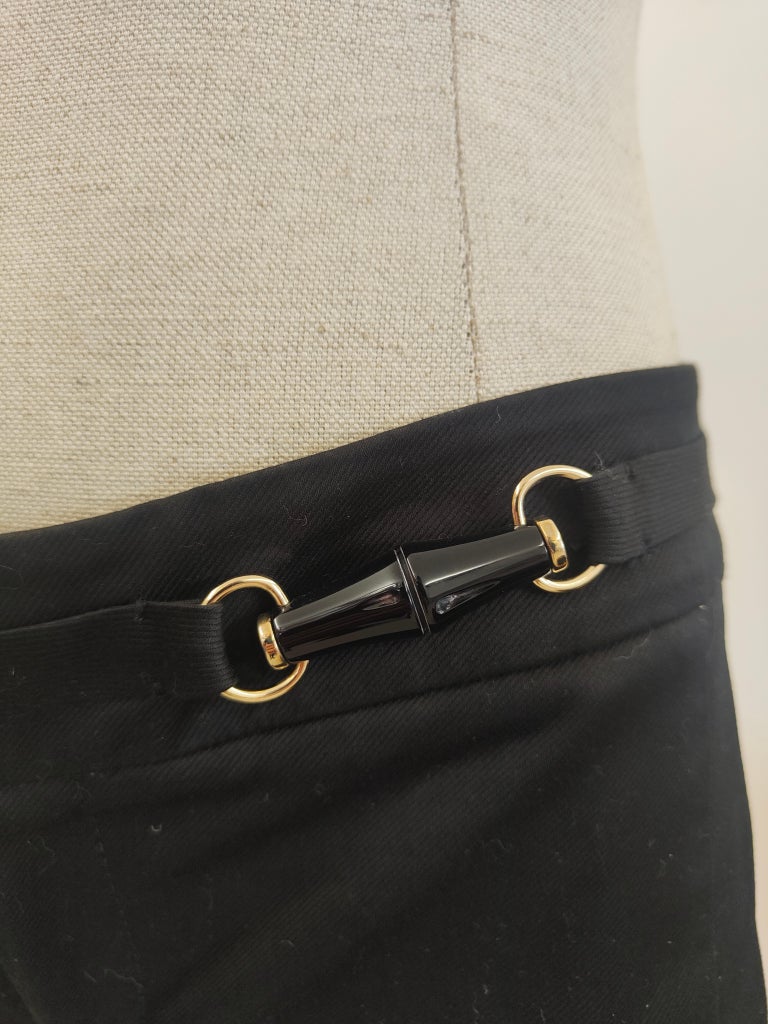 Gucci black horsebit pants For Sale at 1stDibs