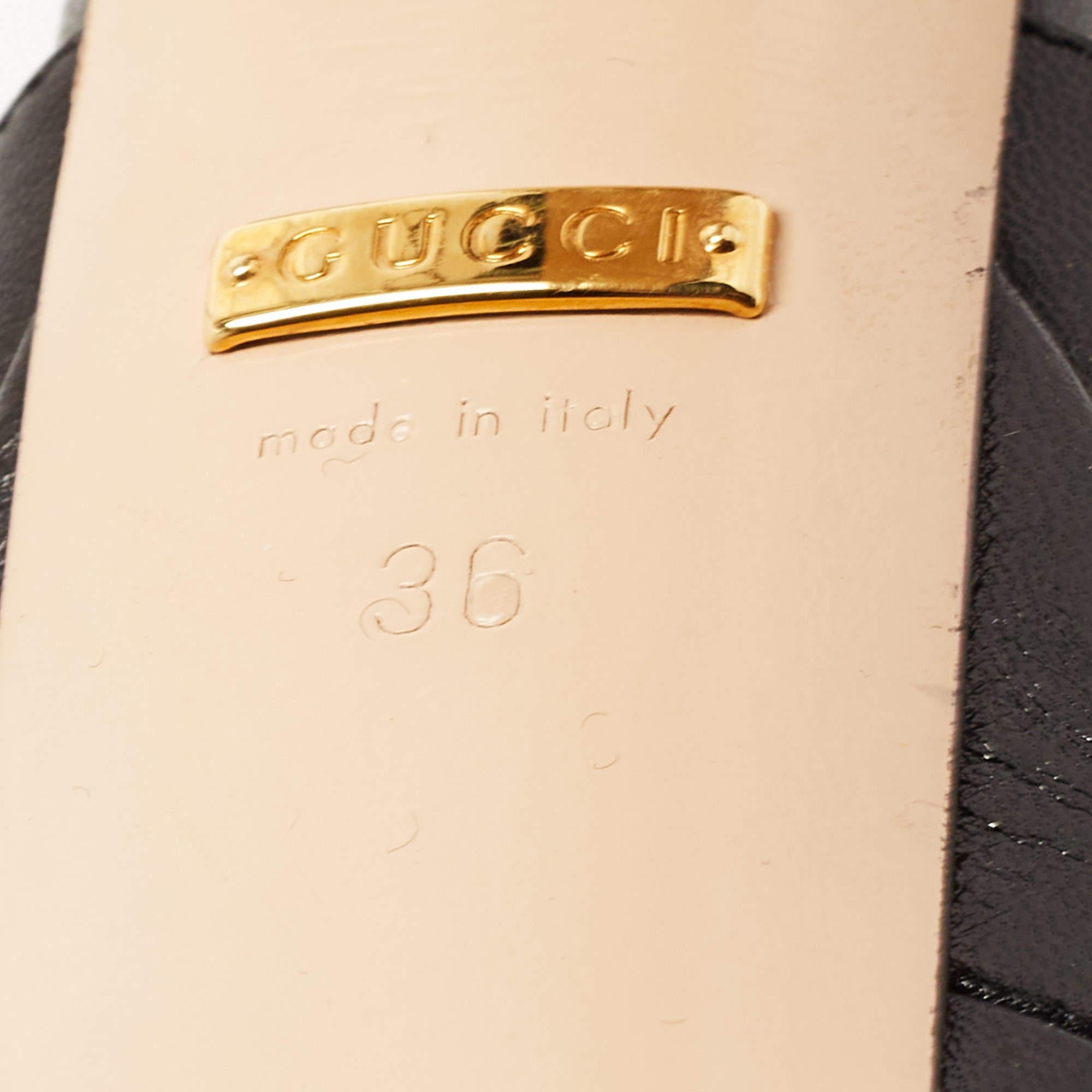 Gucci Black Leather Angel Pumps Size 36 For Sale at 1stDibs