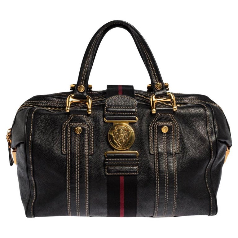 Gucci Black Leather Aviatrix Large Boston Bag at 1stDibs