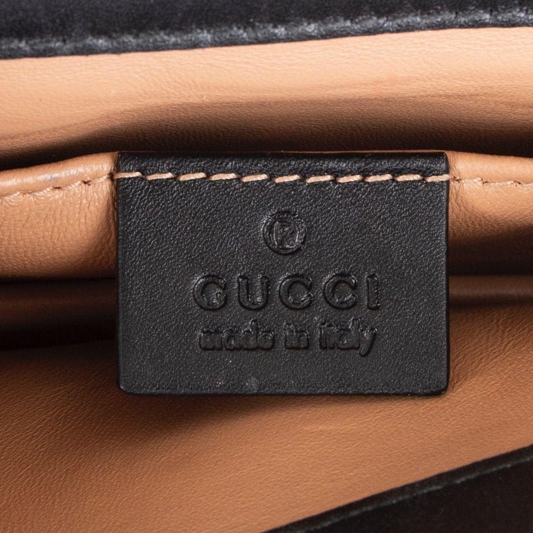 GUCCI black leather BROADWAY PEARLY BEE MINI Shoulder Bag at 1stDibs ...