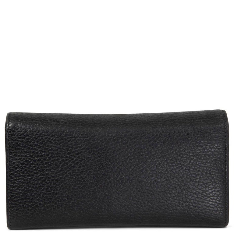GUCCI black leather BUTTERFLY CONTINENTAL Wallet at 1stDibs
