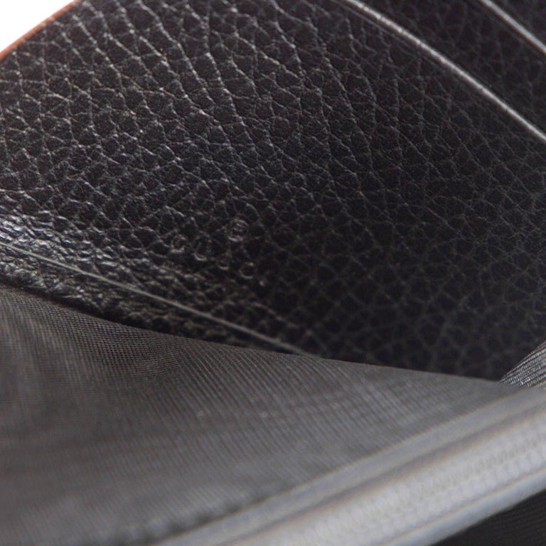 GUCCI black leather BUTTERFLY CONTINENTAL Wallet at 1stDibs