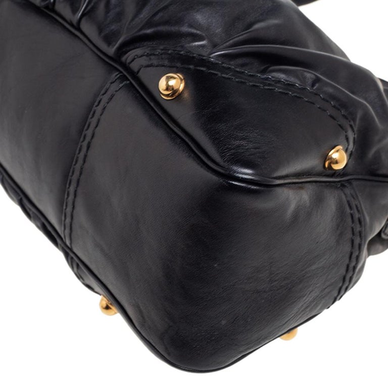 Gucci Black Leather Creole Hobo For Sale at 1stDibs