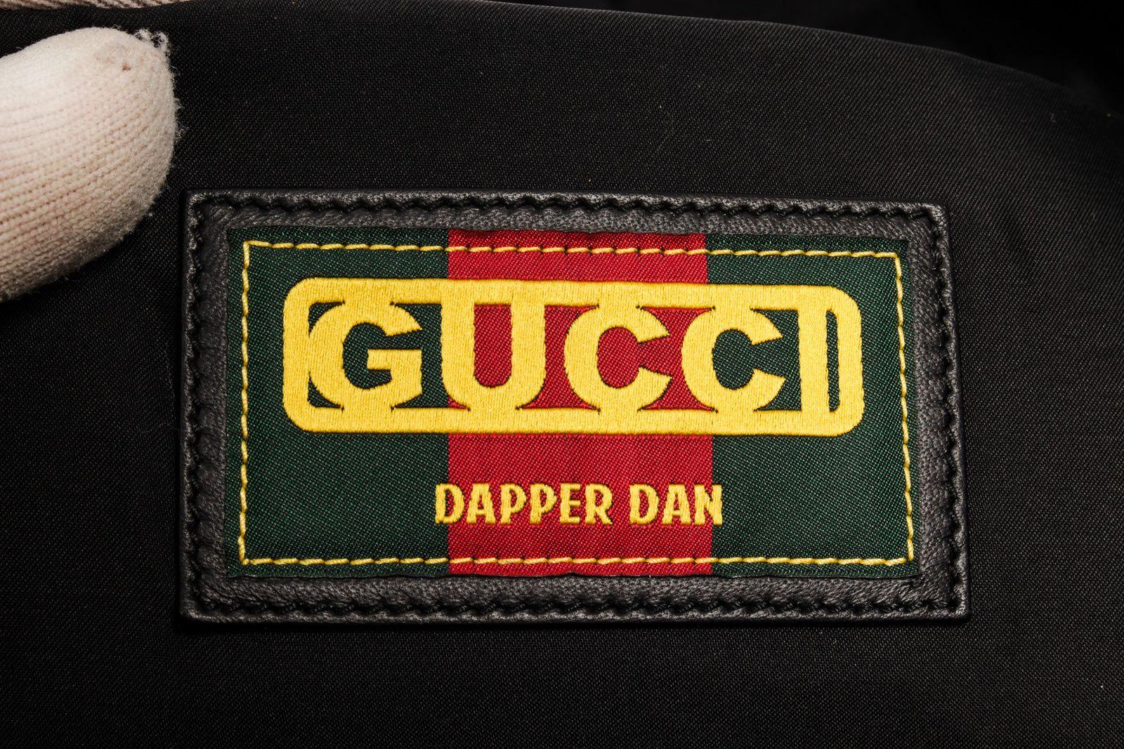 Gucci Black Leather Dapper Dan Backpack Bag with leather, gold-tone ...