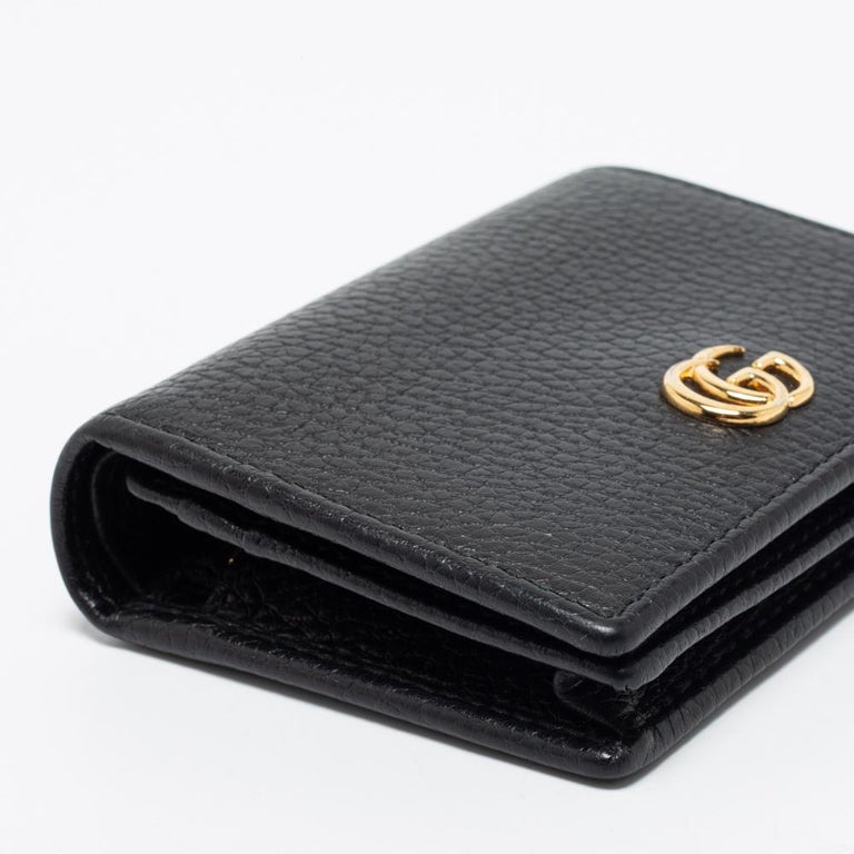Gucci Black Leather GG Marmont Card Case at 1stDibs