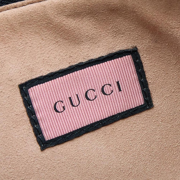 Gucci Black Leather Gucci Ghost Zip Pouch at 1stDibs