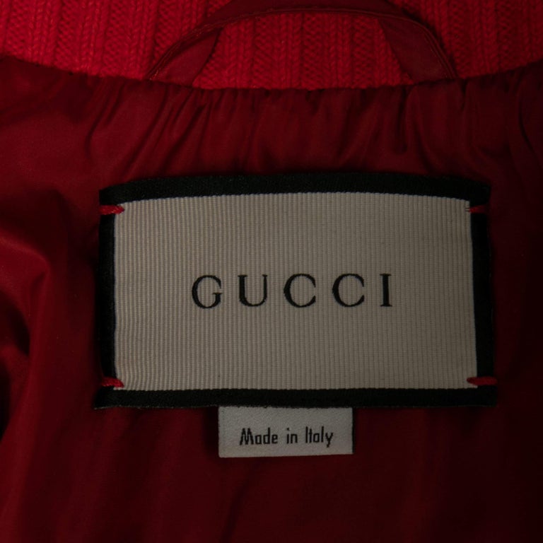 Gucci Black Leather Hollywood Embroidered Bomber Jacket M For Sale at ...