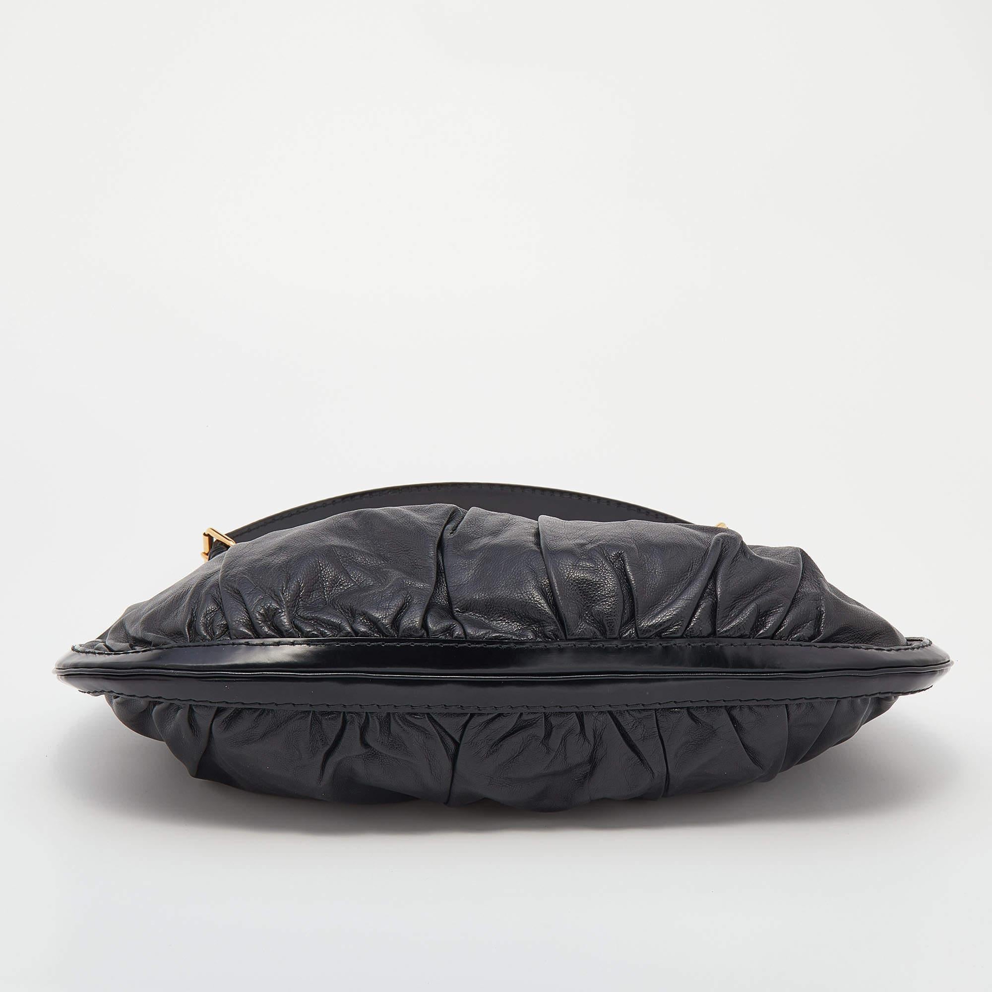 Gucci Black Leather Large Queen Hobo at 1stDibs