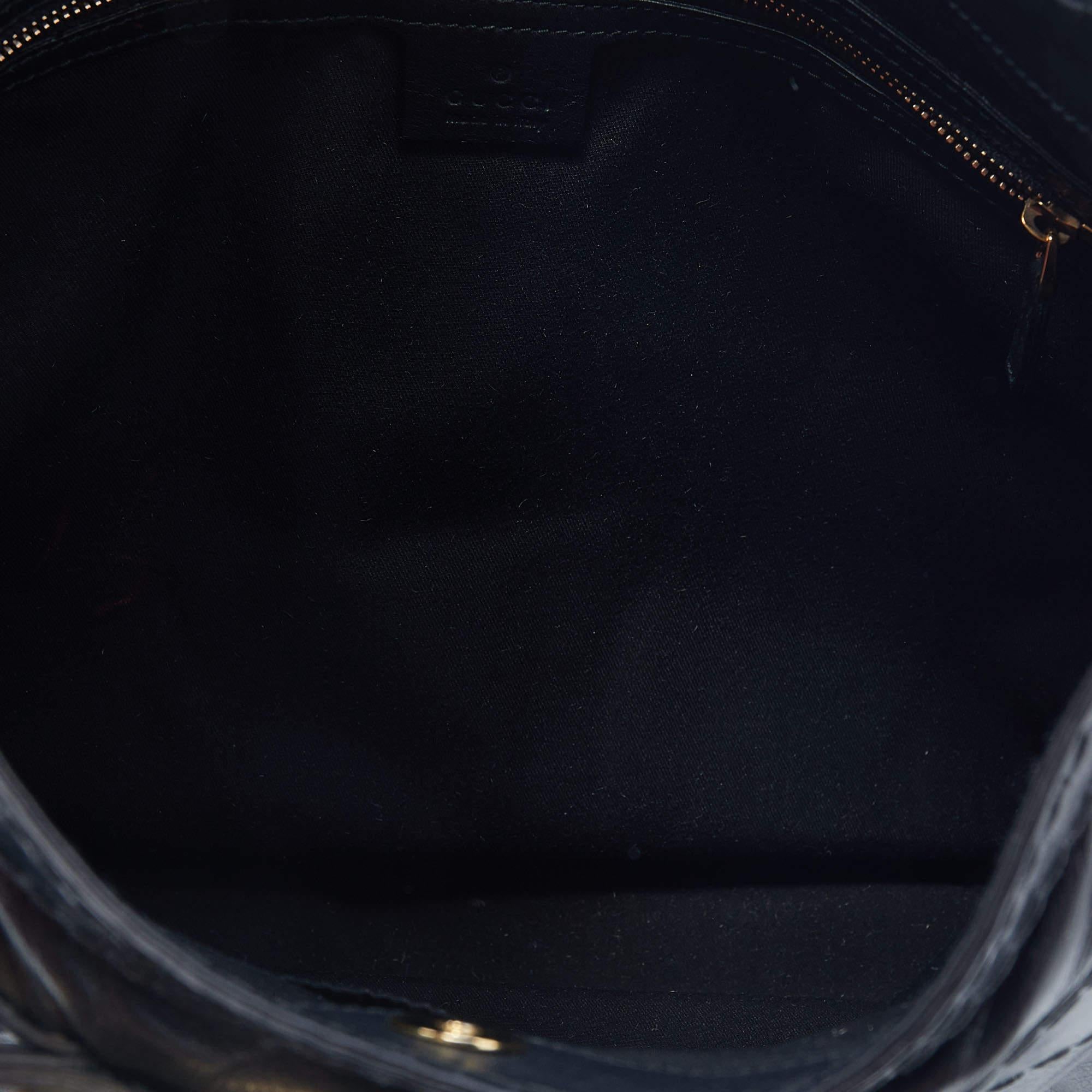 Gucci Black Leather Large Queen Hobo at 1stDibs
