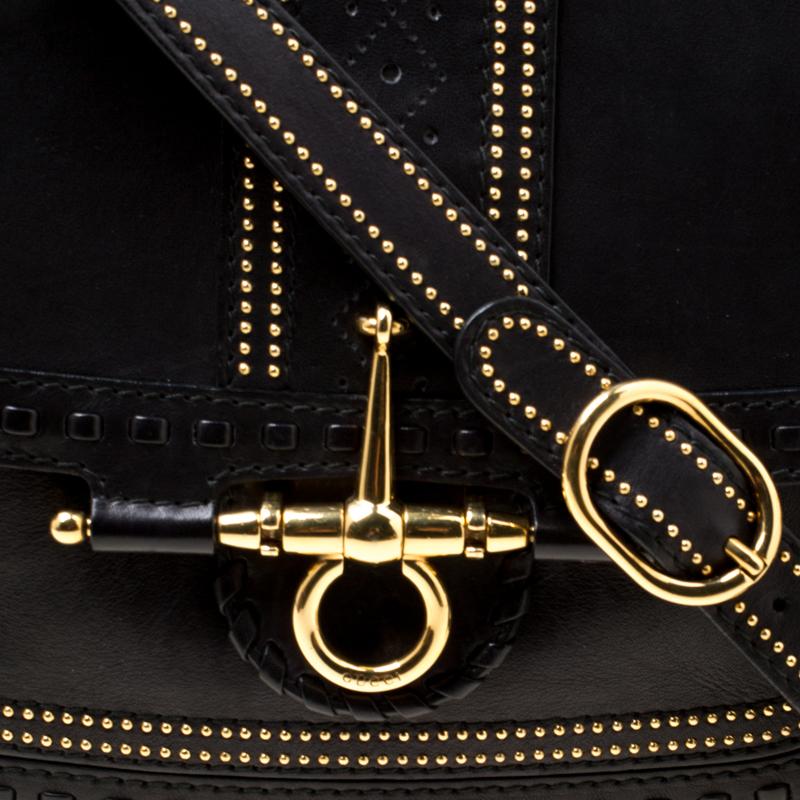 Gucci Black Leather Medium Snaffle Bit Shoulder Bag For Sale at 1stDibs ...