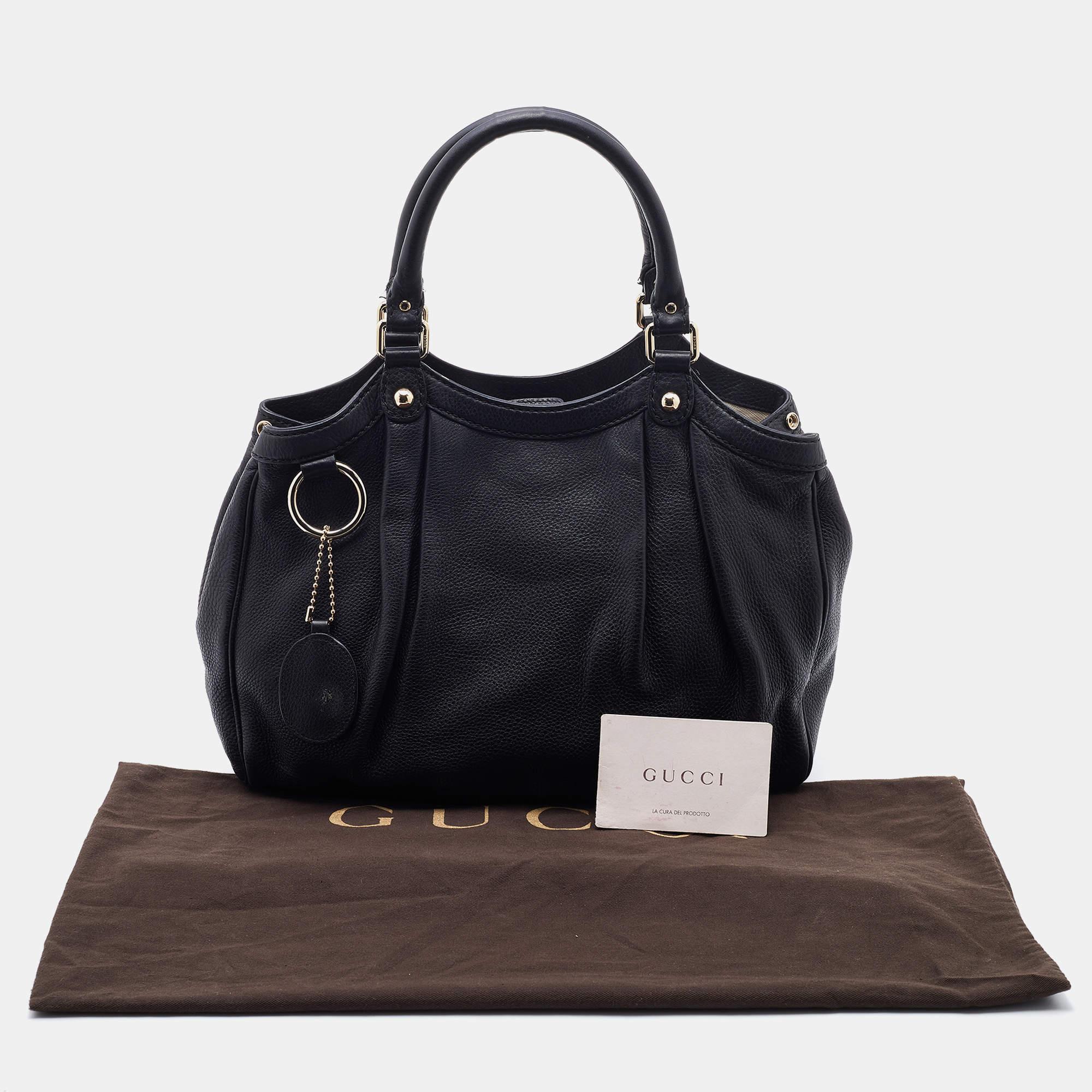 Gucci Black Leather Sukey Tote at 1stDibs