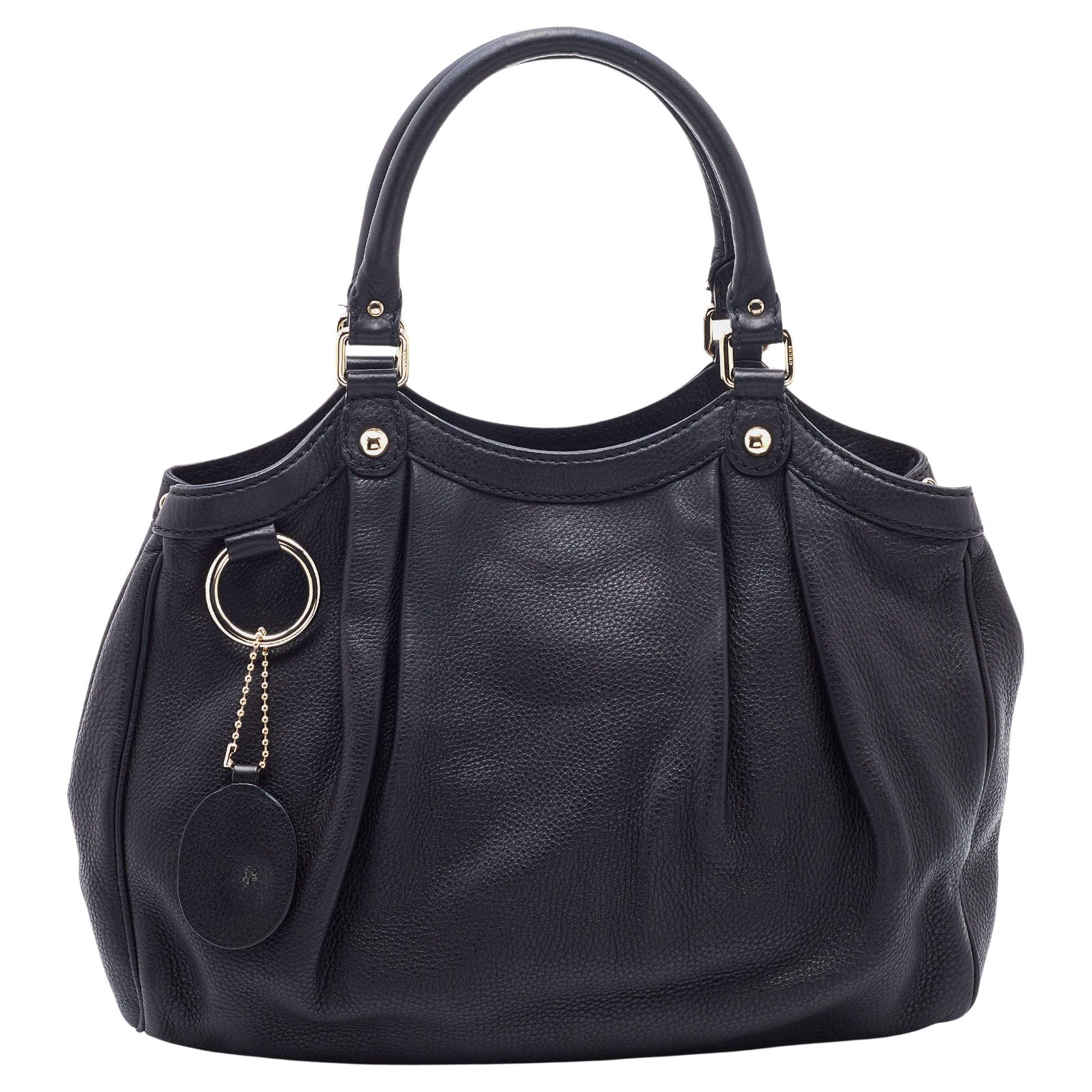 Gucci Black Leather Sukey Tote at 1stDibs