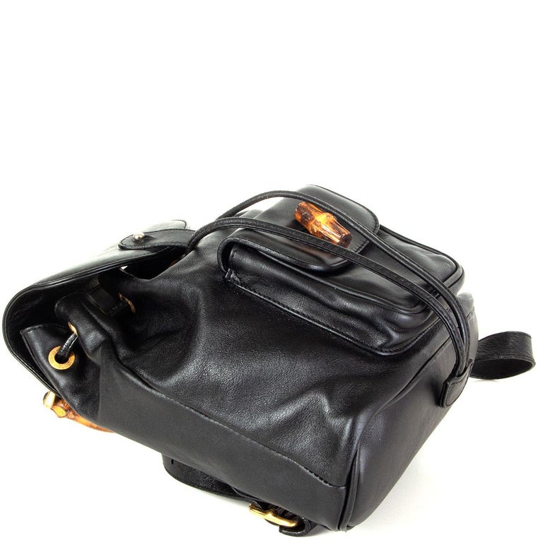 GUCCI black leather VINTAGE MINI Backpack Bag For Sale at 1stDibs ...