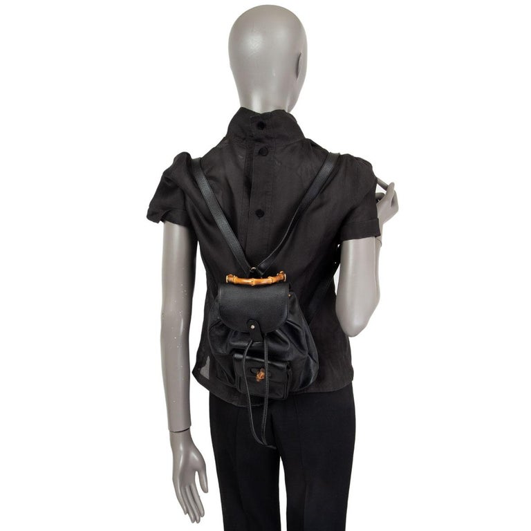 GUCCI black leather VINTAGE MINI Backpack Bag For Sale at 1stDibs ...