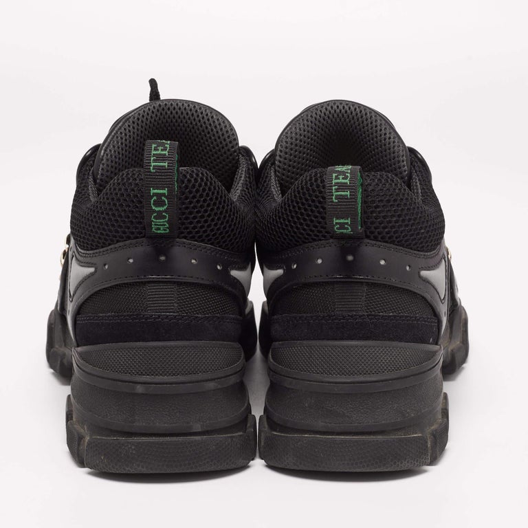 Gucci Black Mesh And Leather Flashtrek Sneakers Size 43.5 For Sale at ...