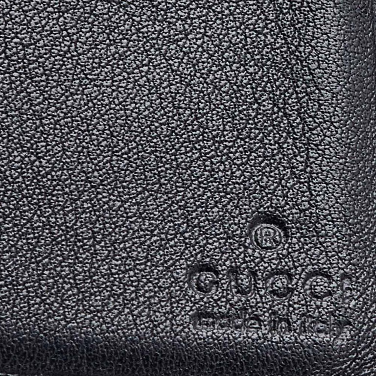 Gucci Black Microguccissima Leather Money Clip Bifold Wallet at 1stDibs