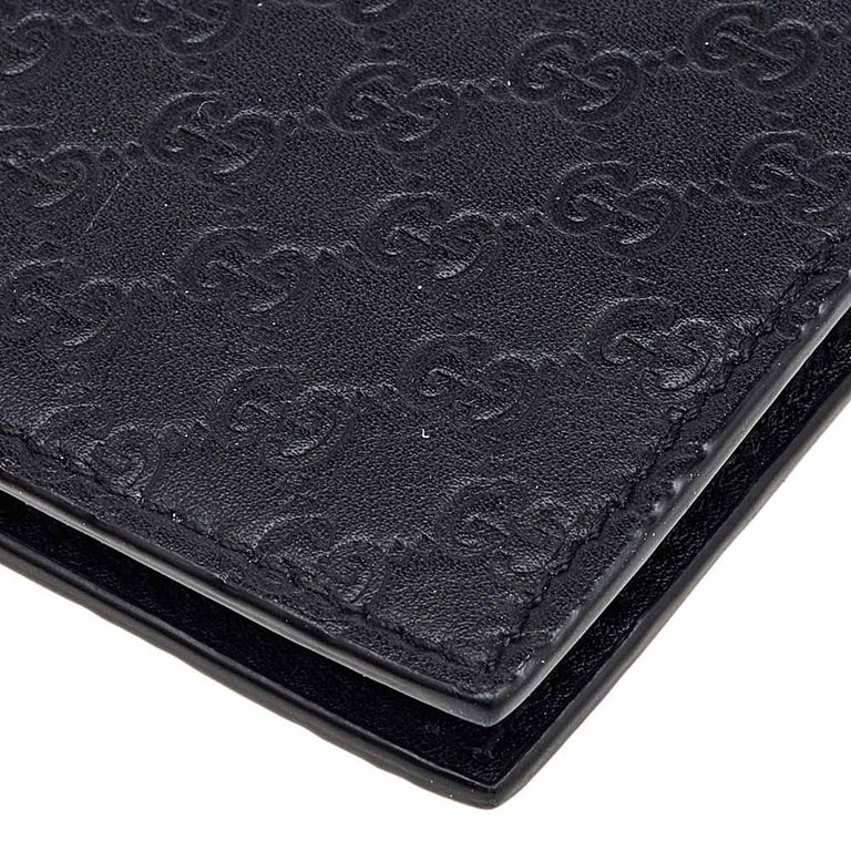 Gucci Black Microguccissima Leather Money Clip Wallet at 1stDibs
